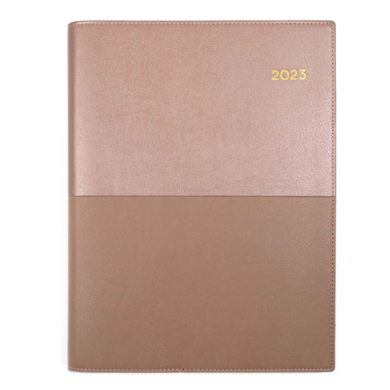 Collins 2023 A4 Vanessa Diary Week To View 345.V49 Diaries - Rose Gold ...